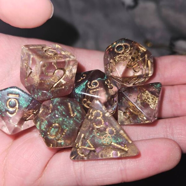 Arcane Fissure Metal Dnd Dice Set for TTRPG Games Such as Dungeons and ...