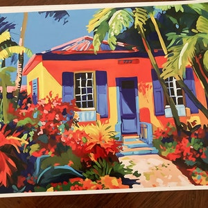 Trinidad Art Painting of Band Playing Carnival Music, Caribbean Gift ...