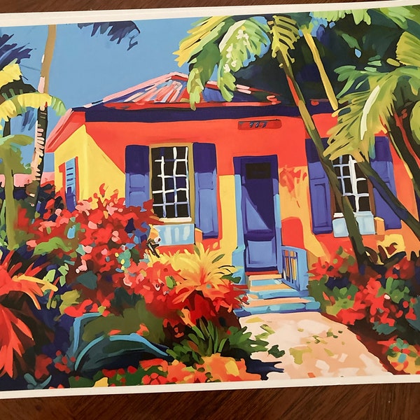 Trinidad Art Painting of Band Playing Carnival Music, Caribbean Gift ...