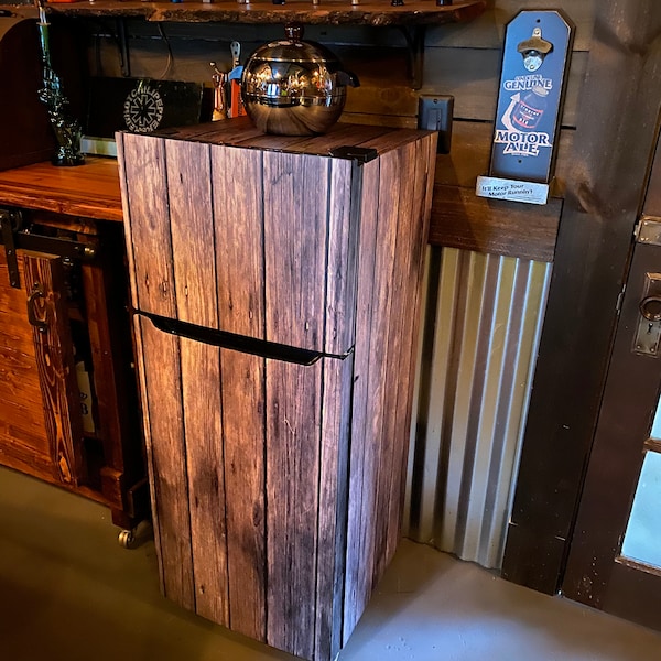Weathered Barnwood Magnetic Fridge Skin - Part of Our Scandia ...