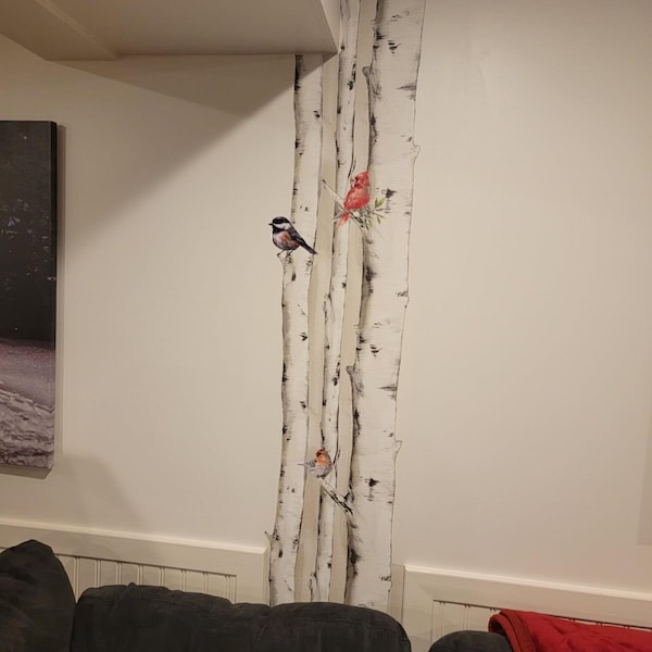 Flying Chickadee, Fabric Decal, Wall Decal Bird, Black-capped Chickadee ...