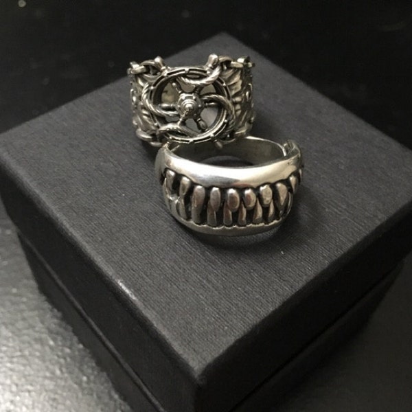 Sailor Ship Wheel Ring, Steering Wheel Ring, Ring With Chain, Anchor ...