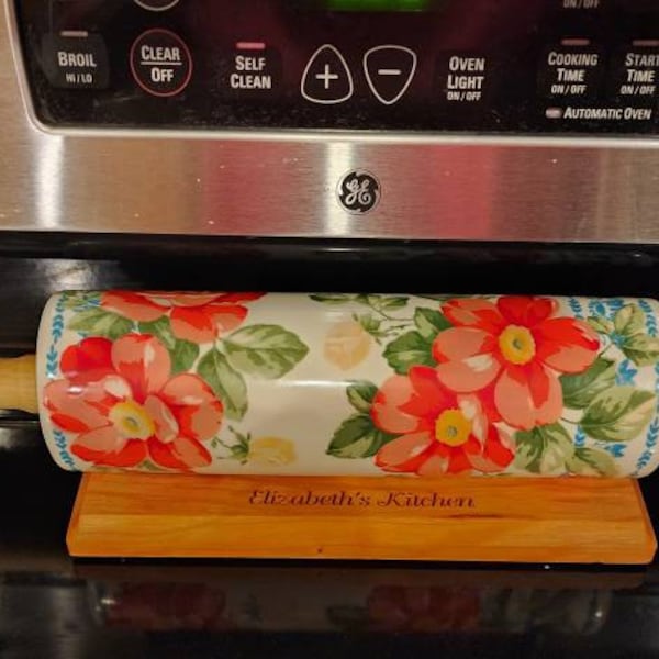 Personalized Rolling Pin Holder, Rolling Pin Cradle, Rolling Pin Rest ...