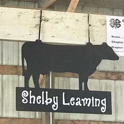 Personalized Show Pig or Hog Sign for Stock Shows, Fairs, Barn Pens ...