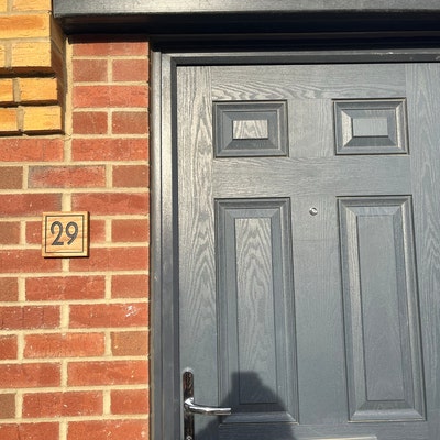 Solid Oak House Sign Plaque Handmade Personalised Road Name and House ...