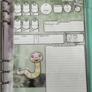 Dnd 5e Druid Wild Shapes: A4 Character Sheet PDF for Dungeons - Etsy