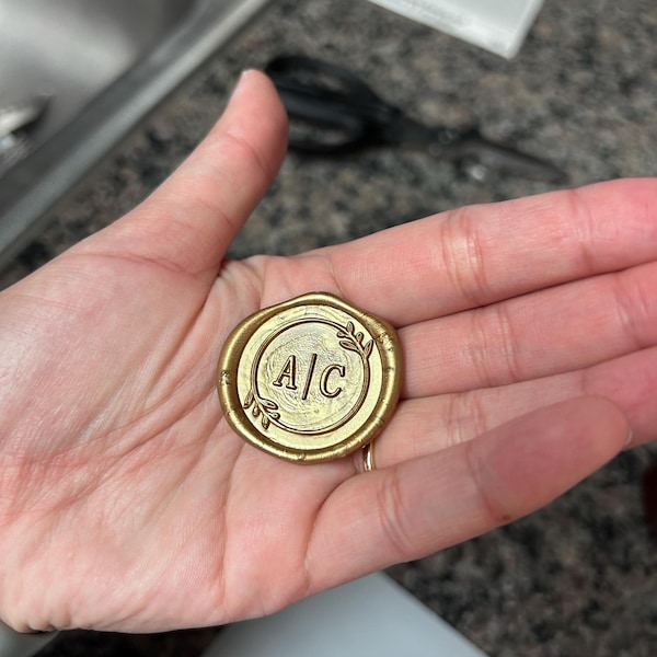 Custom Initial Logo Wax Seal Stamp Set for Wedding Invitation ...