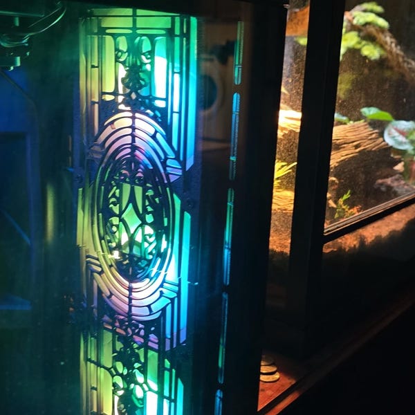 Elegant Stained Glass PC Fan Grill | Gaming Decor, Cute PC Case Mod ...