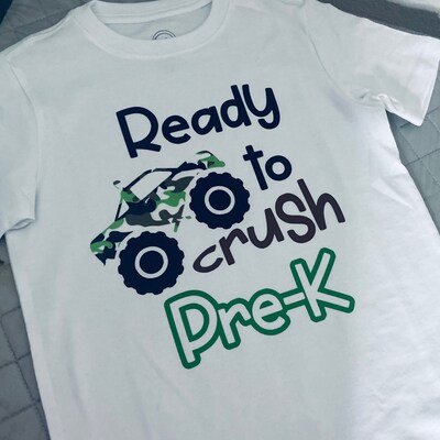 Ready to Crush Pre-k SVG Back to School Svg Pre-k Svg Monster Truck ...