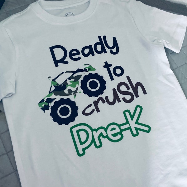 Ready to Crush Pre-k SVG - Back to School Svg - Pre-k Svg - Monster ...