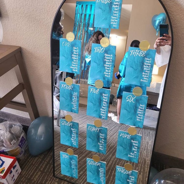 Wedding Seating Chart 3x5 4x6 5x7 and 5x9- Custom Wedding Sign-wedding ...