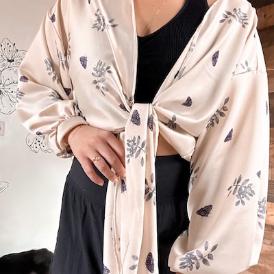 Oversized Tie Front Shirt PDF Sewing Pattern and Tutorial in A0, A4 ...