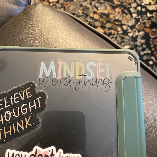 Mindset is Everything Clear Sticker | Mental Health, Positivity - Etsy