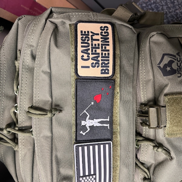 I Cause Safety Briefings Funny Meme Edc 2"x3" Morale Patch With Hook ...