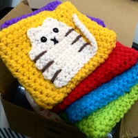 Many Cats Square ENGLISH Crochet Pattern PDF Granny Square Afghan Block ...