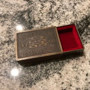 Unique Antique Brass Chinese Metal Matchbox / Match Box - Etsy