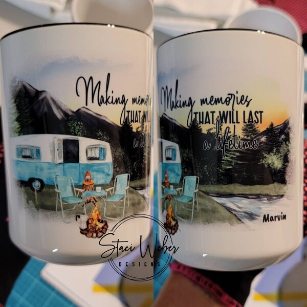 Camping Scene PNG, Camper Sublimation Design (digital Download) - Etsy