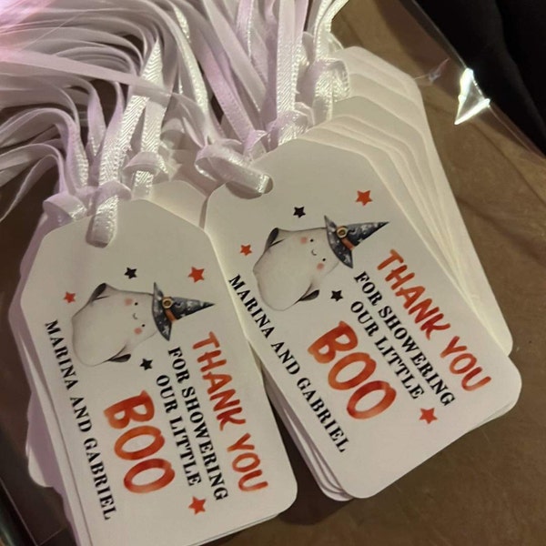 Little BOO Baby Shower Favor Tags,halloween Baby Shower Tags,halloween ...