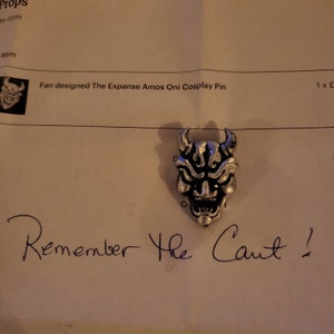 Fan Designed the Expanse Amos Oni Cosplay Pin - Etsy