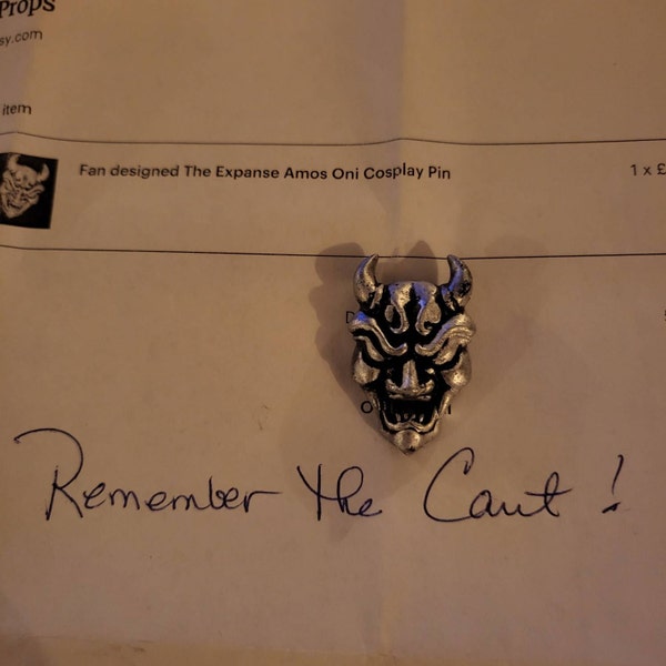 Fan Designed the Expanse Amos Oni Cosplay Pin - Etsy