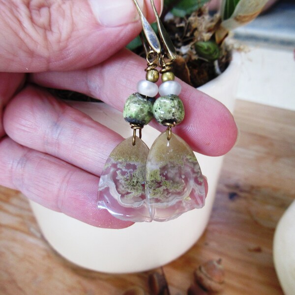 River Jasper Pair Just Like Ocean Jasper : Size 22×16×4 Mm Weight 5,6 ...