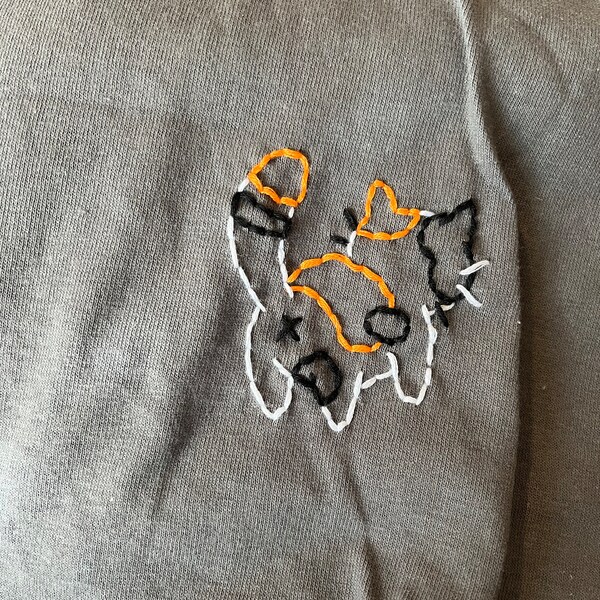 Custom Tiny Lettering | Cursive Collar Embroidery | Hand Embroidered ...