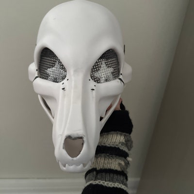 Toony Wolf Skull Mask Movable Moving Hinge Jaw 3D Printed Skulldog Bone ...