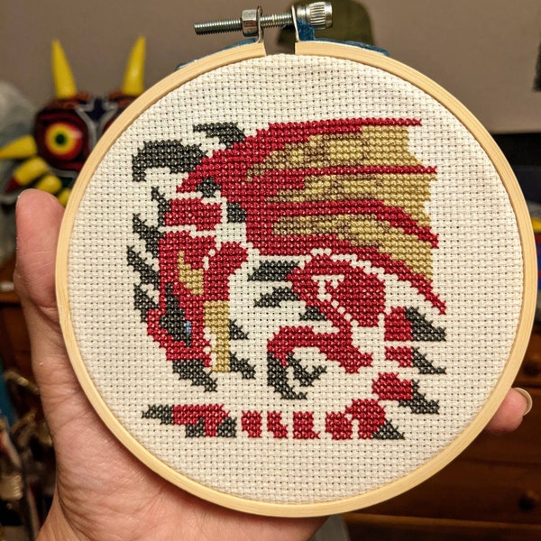 Rathalos Icon Monster Hunter Cross Stitch Pattern PDF Download, Video ...