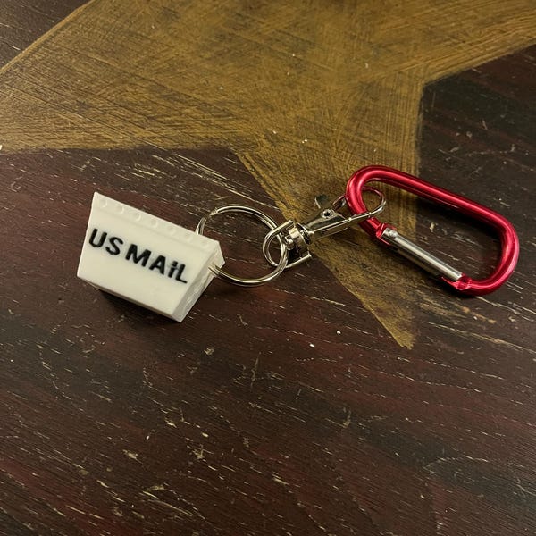 Mini Postal Tub Keychain: 3D Printed Mail Carrier Gift - Etsy