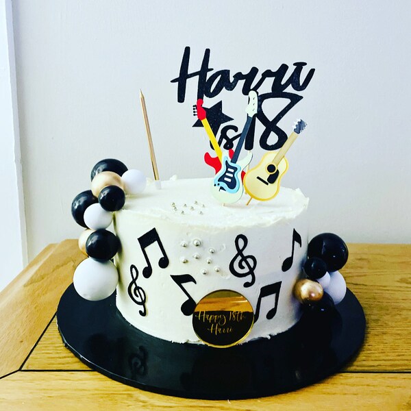 Musical Notes Cake Toppers, Music Notes Topper, Treble Clef, Quaver ...