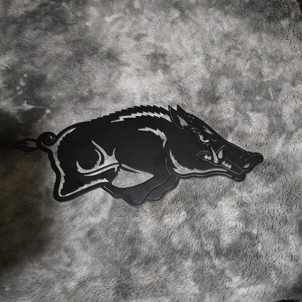 Running Razorback Metal Art - Etsy