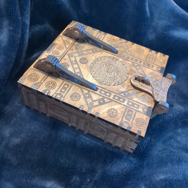 Rustic Wooden Medieval / Tudor Style Box for Jewellery or Small Ancient ...