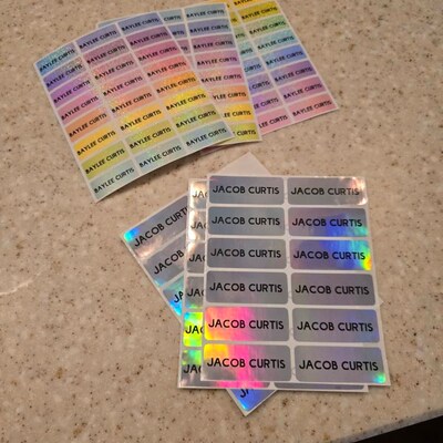 30 White Glossy Guest Address Labels, Wedding Guest Address Labels ...