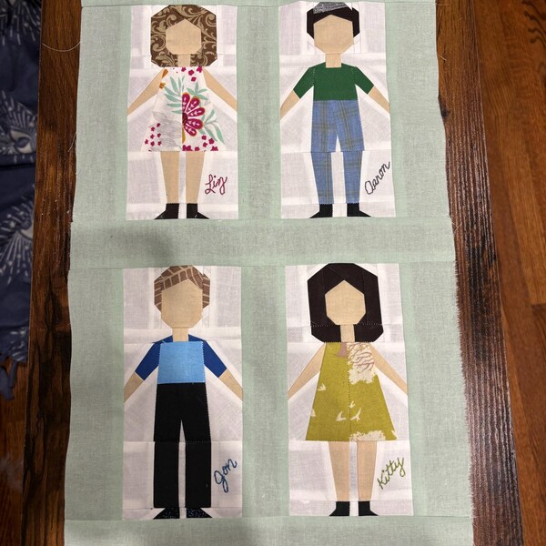 Holding Hands Paper Doll Girl FPP Pattern - Etsy