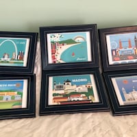 Miami Skyline Art Print, Miami Map, Florida State Art, Miami Horizontal ...