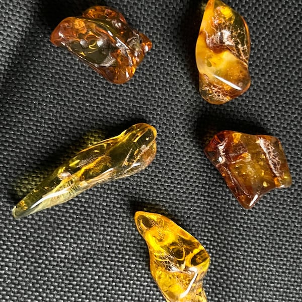 Sale 21 Pieces Polished Amber Gemstones / Natural Baltic Amber Tumbled ...