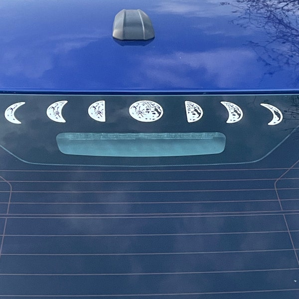 Color Shifting Vinyl Decal Phases of the Moon Sticker // Car Decal ...