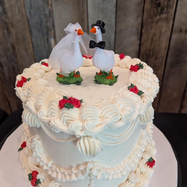 Goose-wedding-cake Topper-bride-groom-farm-animal-funny-unique-barn ...