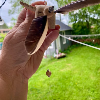 Flying Pig Wood Wind Spinner When Pigs Fly Hanging Mobile Whirligig - Etsy