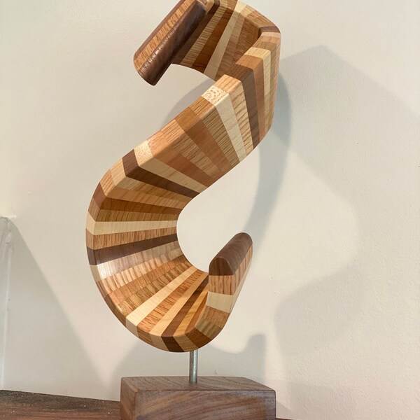 Modern Abstract Wood Sculpture - Etsy