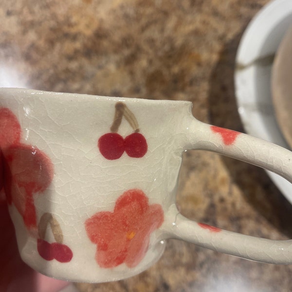 Handmade Ceramic Pottery Mugs, Cute Aesthetic Mug, Coffee Clay Mug ...