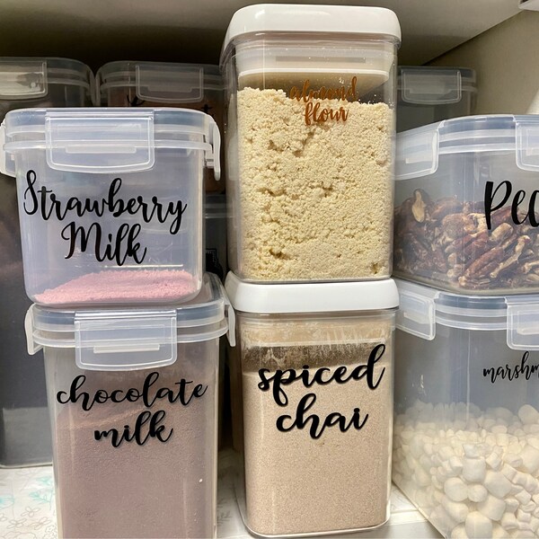 Canister Labels, Pantry Labels, Kitchen Labels, Custom Labels, Home ...