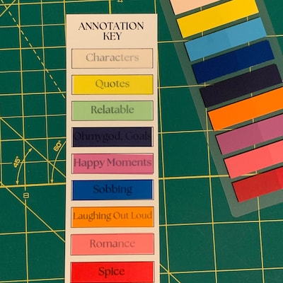 Annotation Key Bookmark for Tabs Guide Fantasy, Romance, Thriller ...