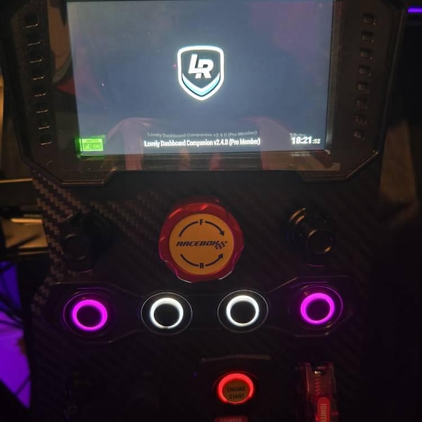 Carbon Fiber GT3-PRO Sim Racing Button Box With RGB & LCD Display ...