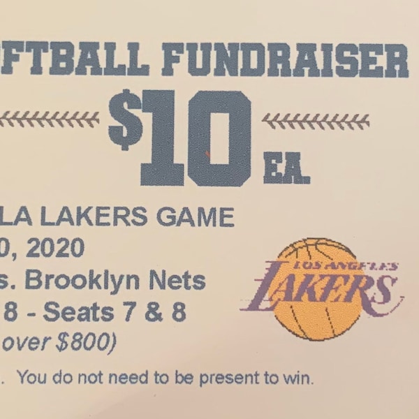 CUSTOM 2-part Standard Raffle Tickets; Numbered Both Sides - Black Ink ...