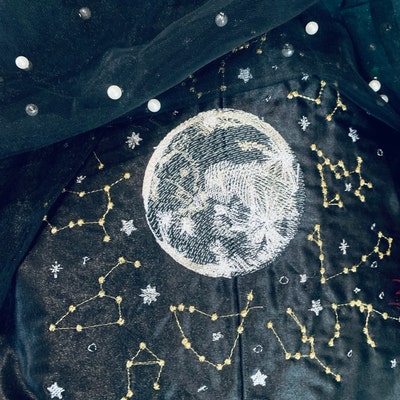 Moon and Constellations Machine Embroidery Design 5 Sizes Instant ...