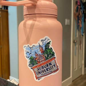 Auburn University Aubie Mini Vinyl Sticker by Justin Patten - Etsy