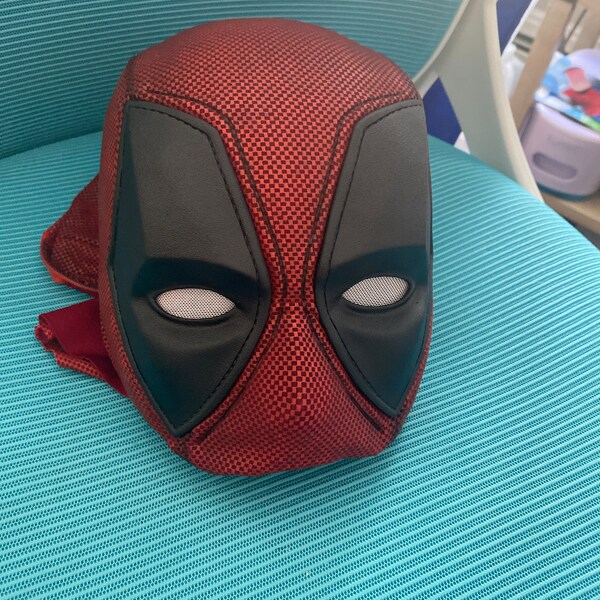 Deadpool Halfshell Costume Cosplay Mask With Screen Printed Fabric and ...