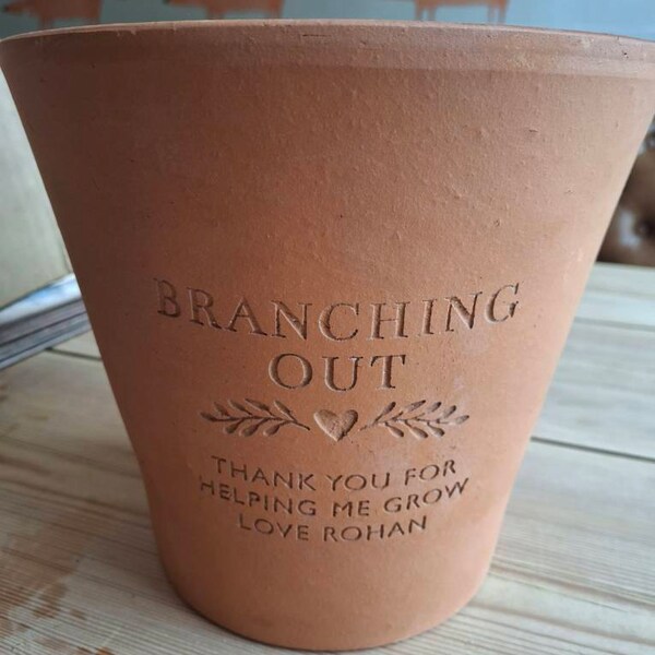 Personalised Couples Celebration Plant Pot, Beautiful Engraved ...