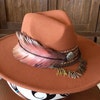 Hand Painted Hat Cards, Hat Accessories, Western Boho Hat Decoration ...